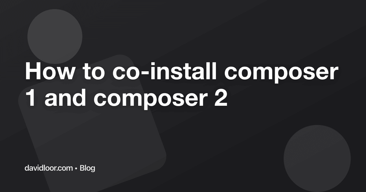 Cómo coinstalar Composer 1 y Composer 2